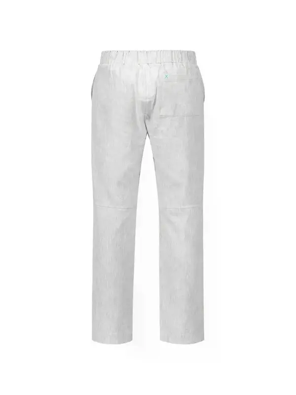 Marané Ignacio Drawstring Linen Trousers - Grey