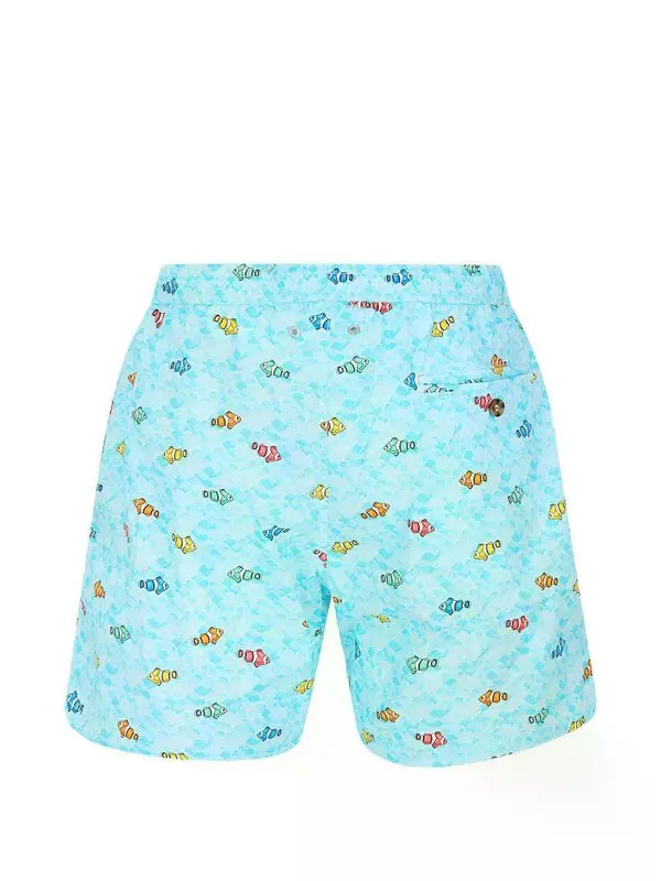 MC2 SAINT BARTH Printed Swim Shorts - Blue