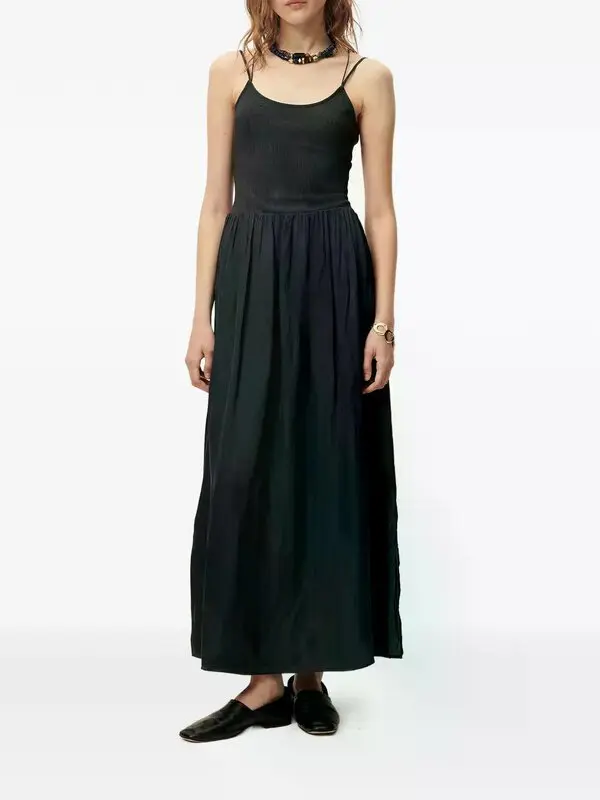 SESSUN Pleated Maxi Dress - Black