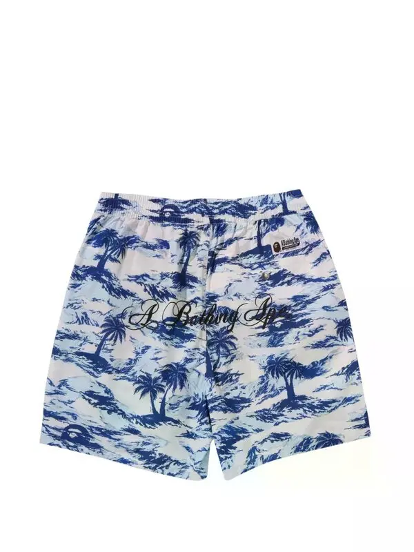 A BATHING APE Palm Tree Camo-print Shorts