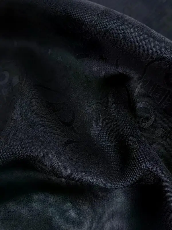 FERRAGAMO Jacquard-patterned Frayed Scarf
