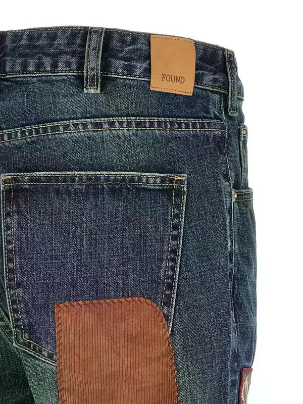FOUND Patchwork Straight-leg Jeans