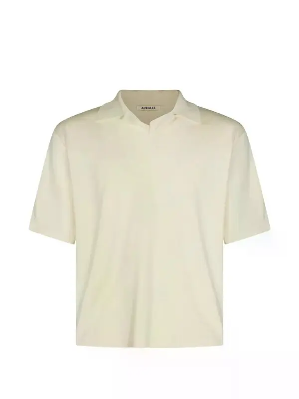 Auralee Short-sleeve Polo-collar T-shirt