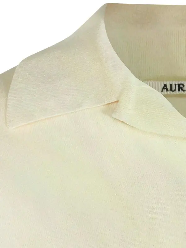 Auralee Short-sleeve Polo-collar T-shirt