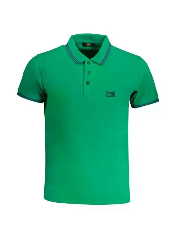 Roberto Cavalli Logo-embroidery Tipped Polo Shirt