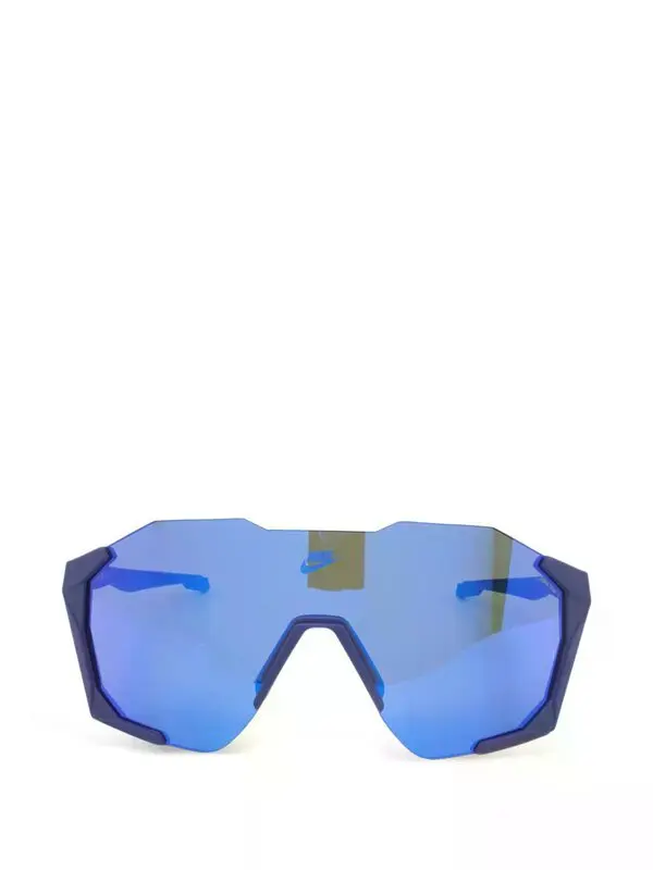 Nike Charged Shield Geometric-frame Sunglasses - Blue