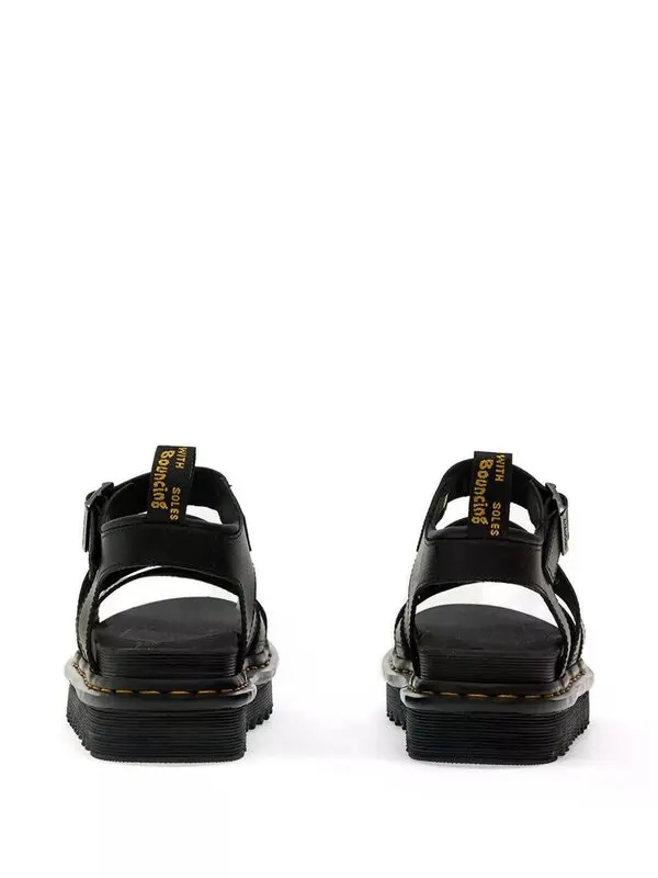 Dr. Martens Blair Leather Buckled Platform Sandals