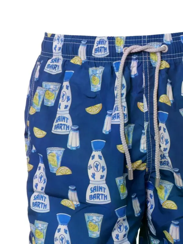 MC2 SAINT BARTH Graphic-print Swim Shorts - Blue