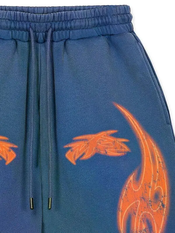 GODMADE Vivid Flame-print Shorts