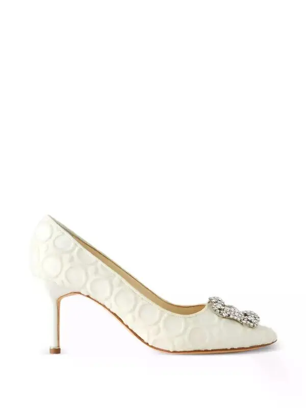 Manolo Blahnik Hangisi Crystal-buckle Pumps