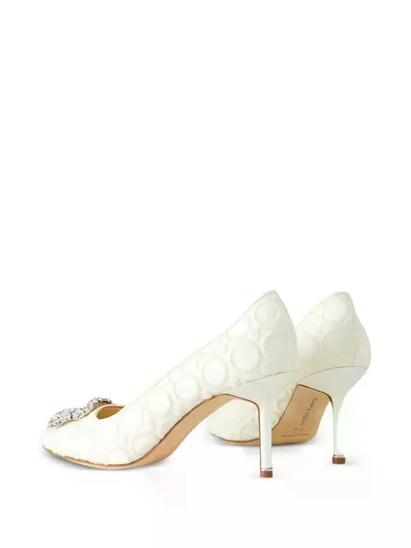 Manolo Blahnik Hangisi Crystal-buckle Pumps