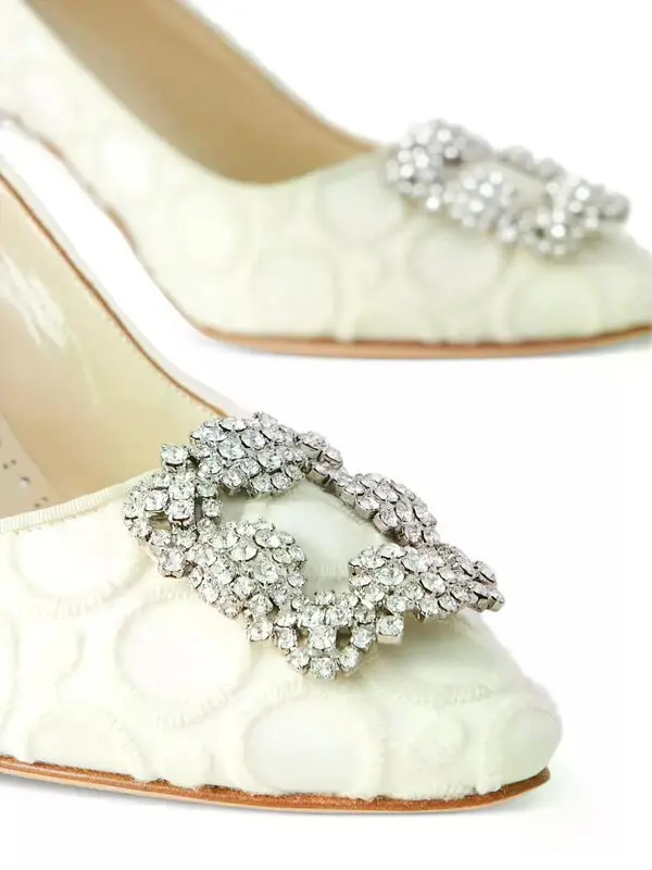 Manolo Blahnik Hangisi Crystal-buckle Pumps