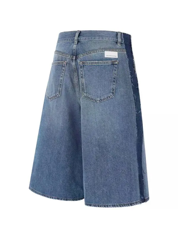 NINE:INTHE:MORNING Panelled Frayed-edge Shorts