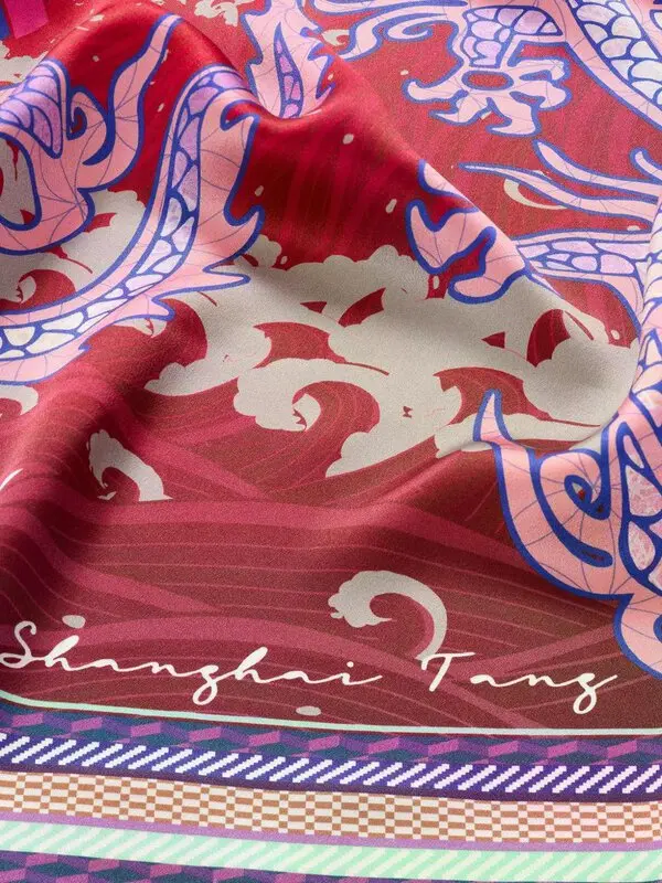Shanghai Tang Flying Dragon Silk Scarf
