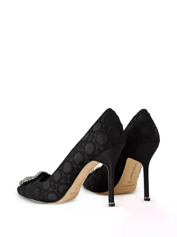Manolo Blahnik Hangisi Crystal-buckle Pumps - Black
