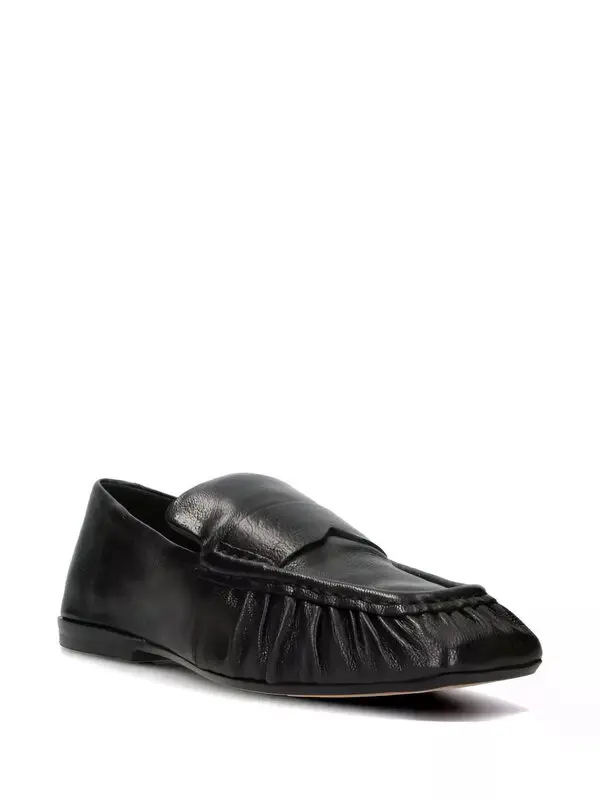 JVAM Ruched Square-toe Loafers