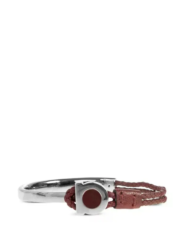 FERRAGAMO Gancini Braided-strap Bracelet - Silver