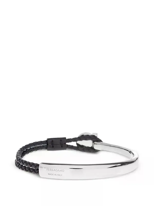 FERRAGAMO Gancini Braided Bracelet