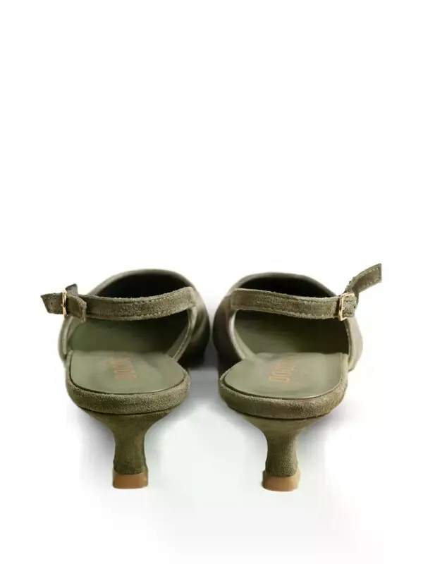 POCHE PARIS Pointed-toe Slingback Pumps - Green