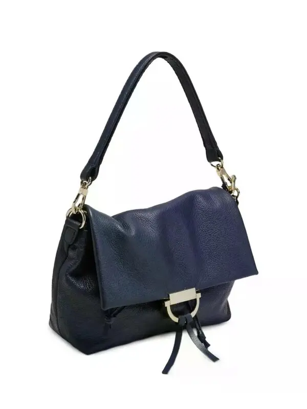 POCHE PARIS Pebbled-leather Foldover Tote