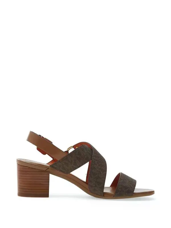 Michael Kors Logo-plaque Crossover-strap Sandals