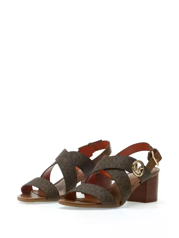 Michael Kors Logo-plaque Crossover-strap Sandals
