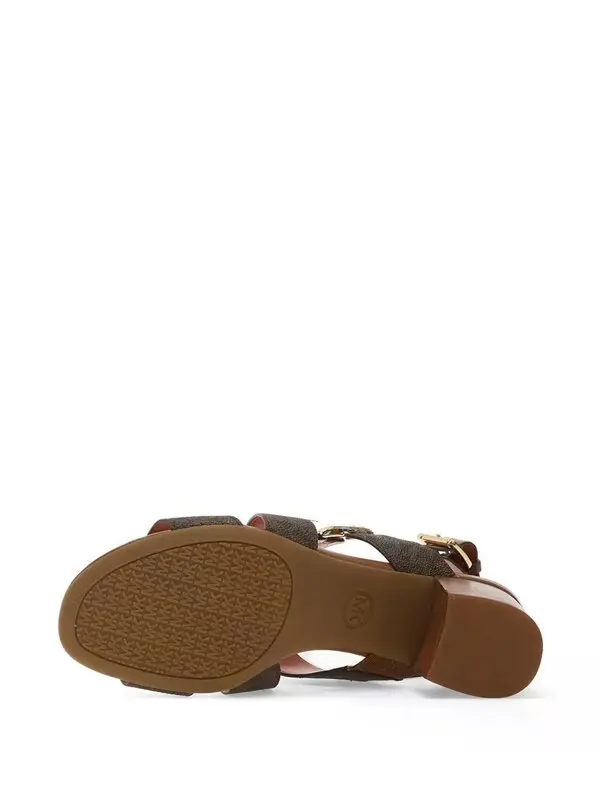 Michael Kors Logo-plaque Crossover-strap Sandals
