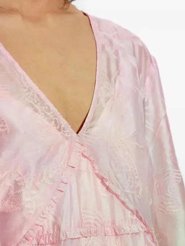 Munthe Embroidered Sheer Maxi Dress