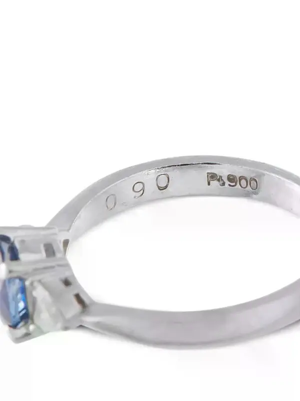 LB EXCLUSIVE Sapphire And Diamond Platinum Ring