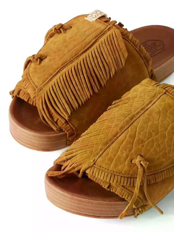 Visvim Fringed Leather Slides