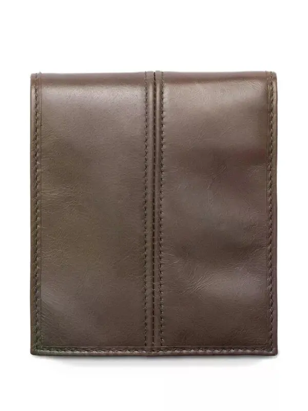 Prada Leather Wallet With Coin Purse - Brown