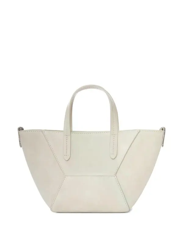 Brunello Cucinelli Geometric Panelled Suede Tote