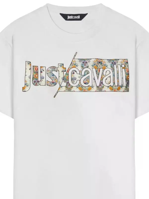 Just Cavalli Floral Logo T-shirt