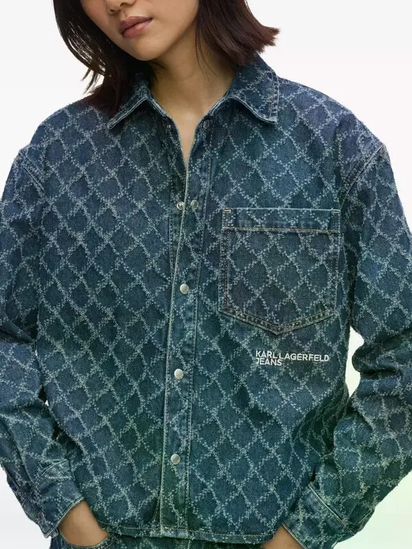 Karl Lagerfeld Argyle Denim Shirt
