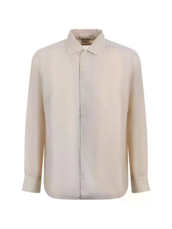 MC2 SAINT BARTH Pamplona Button-up Curved-hem Shirt - Neutrals