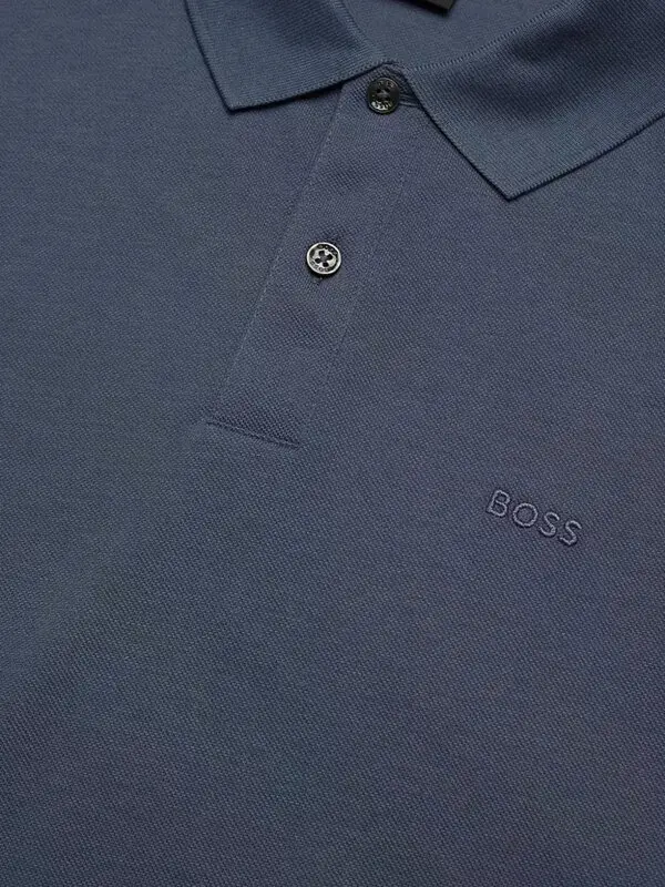 BOSS Logo-embroidered Cotton Polo Shirt
