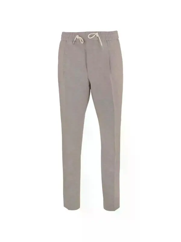 BOSS Drawstring Pressed-pleat Trousers