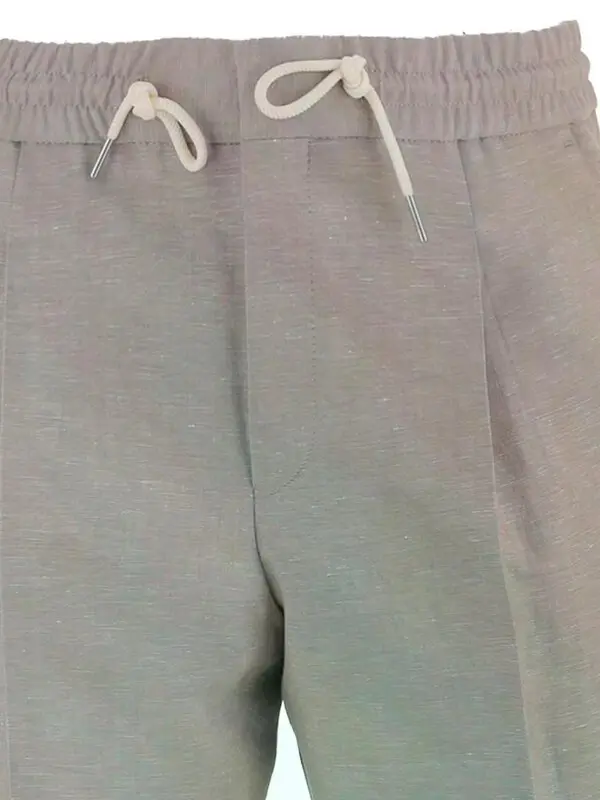 BOSS Drawstring Pressed-pleat Trousers