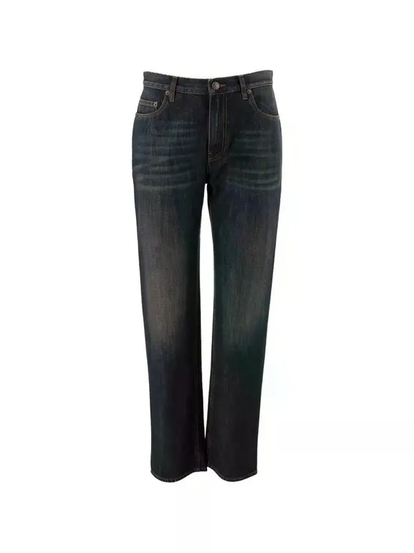 Burberry Washed-finish Jeans With Logo Patch
