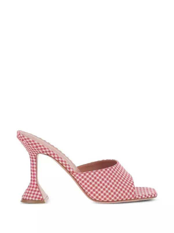 Amina Muaddi Lupita Gingham Sandals