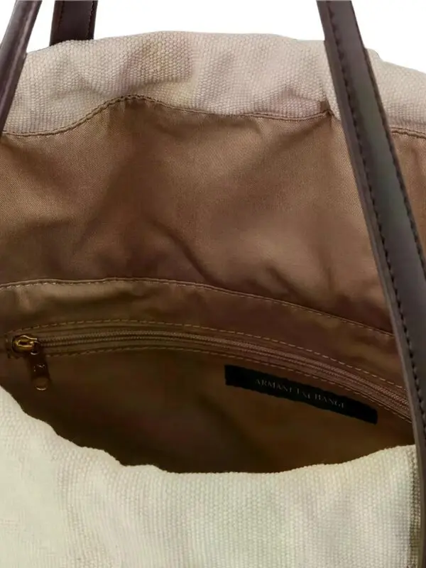 Armani Exchange Logo Detail Bucket Bag - Neutrals