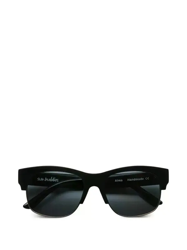 SUN BUDDIES Alma Square-frame Sunglasses - Black