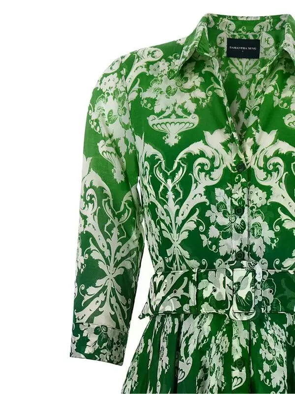 Samantha Sung Aster Printed Cotton Dress