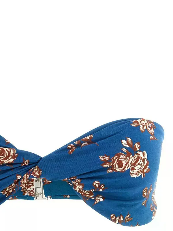 Magda Butrym Floral Print Twisted Bikini Top