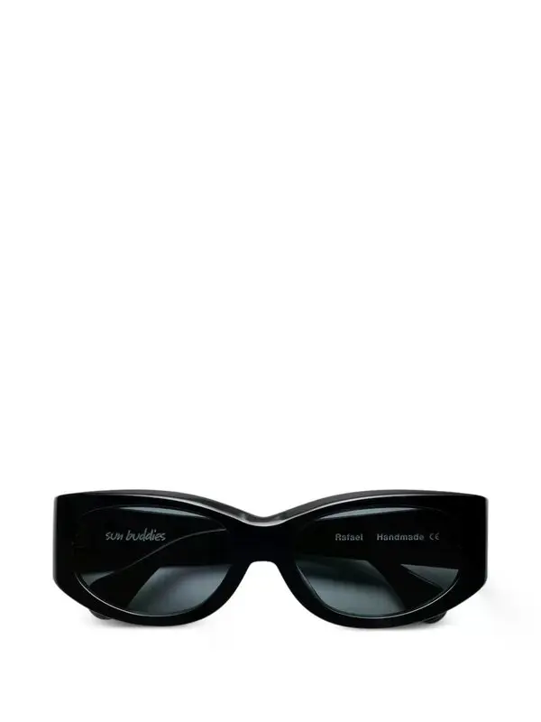 SUN BUDDIES Rafael Geometric-frame Sunglasses - Black