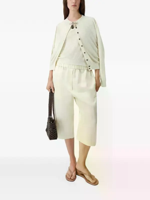 CORDERA Satin Cropped Trousers
