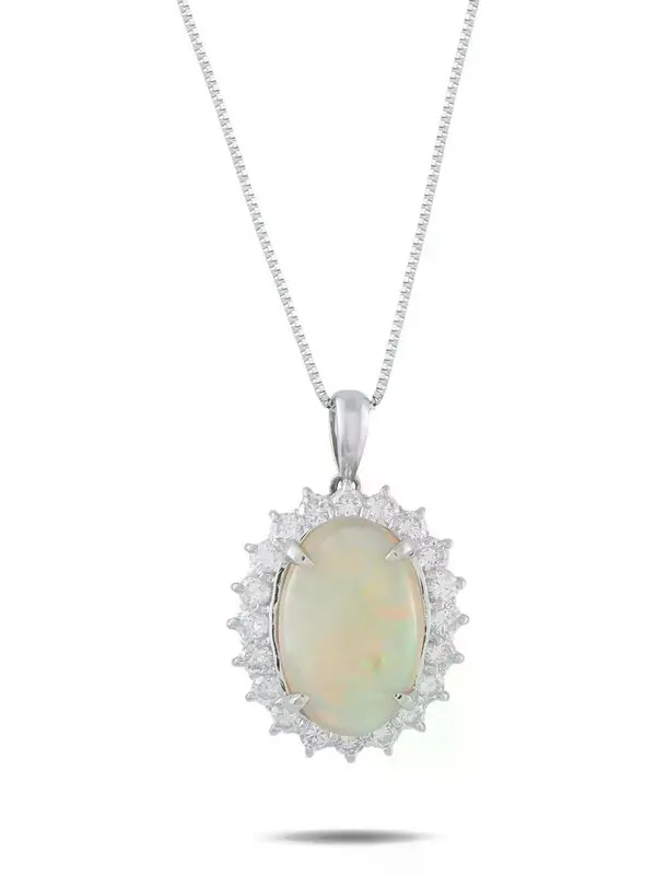 LB EXCLUSIVE Opal And Diamond Necklace - Silver
