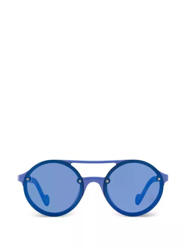 Moncler Rimless Round-frame Sunglasses - Blue
