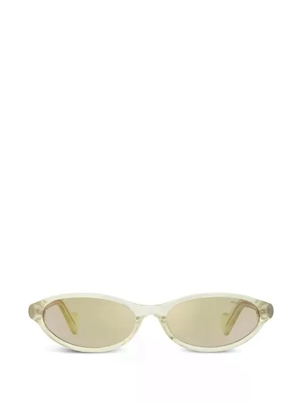 Moncler Oval-frame Sunglasses - Neutrals