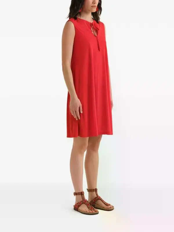 Malìparmi Sleeveless Keyhole Tie-fastening A-line Dress - Red